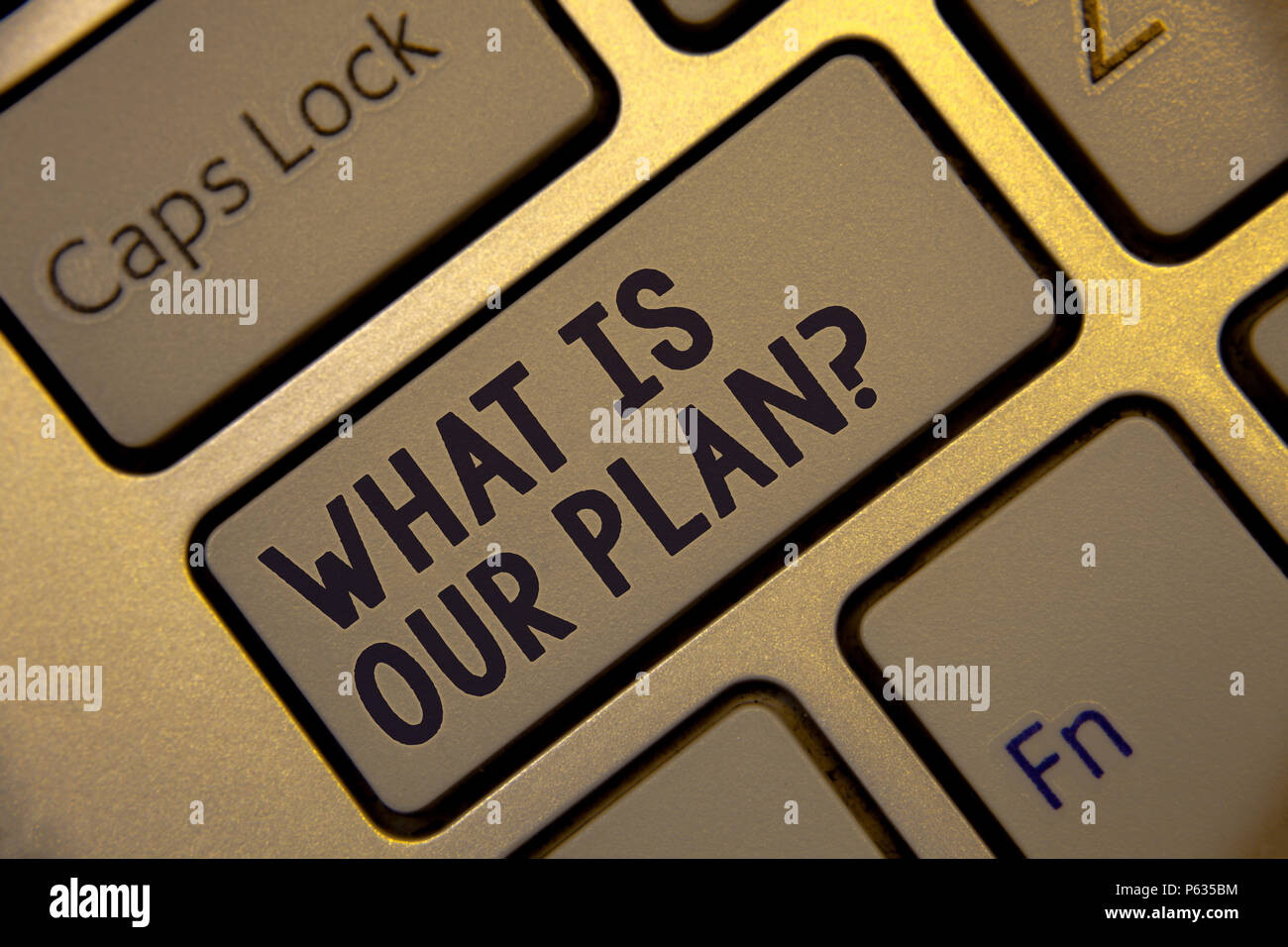 Handwriting text writing What Is Our Plan Question. Concept meaning ...