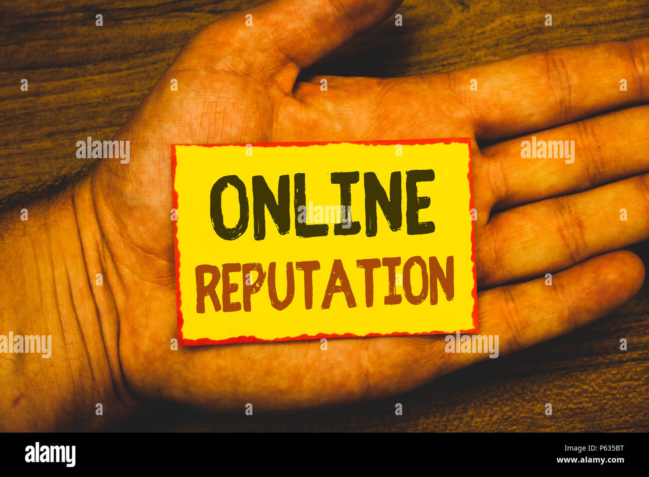 Conceptual hand writing showing Online Reputation. Business photo ...