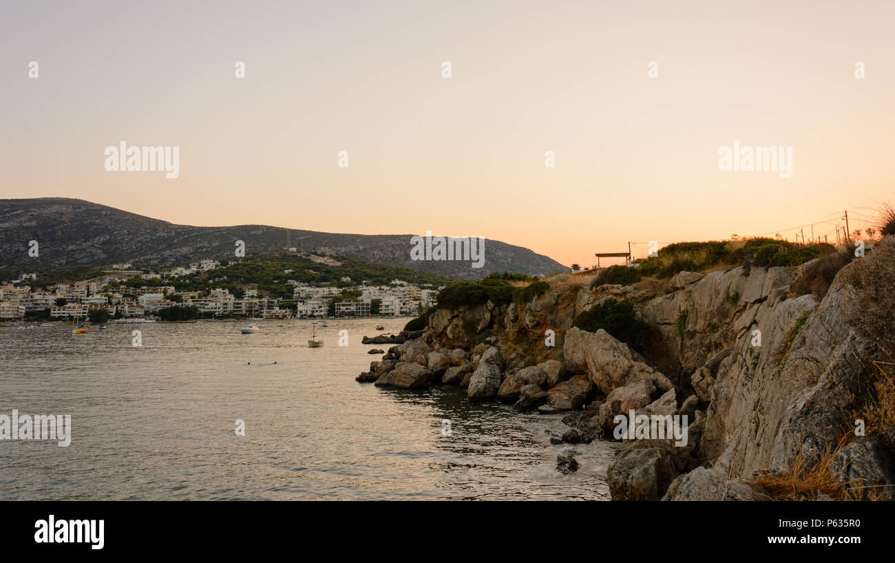 athens sunset view Stock Photo - Alamy
