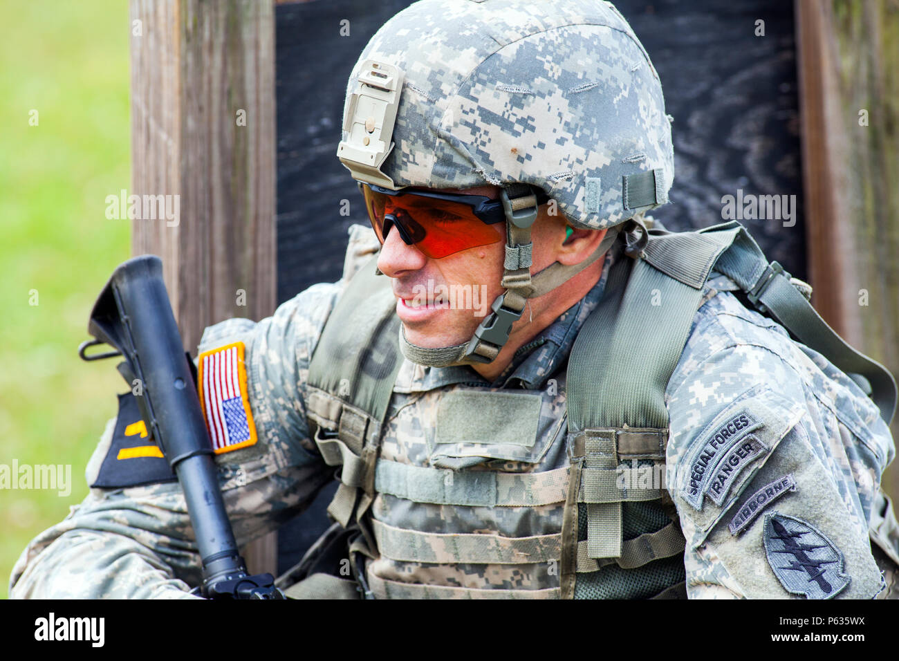U.S. Army Ranger Capt. Robert Killian, from the Army National Guard ...