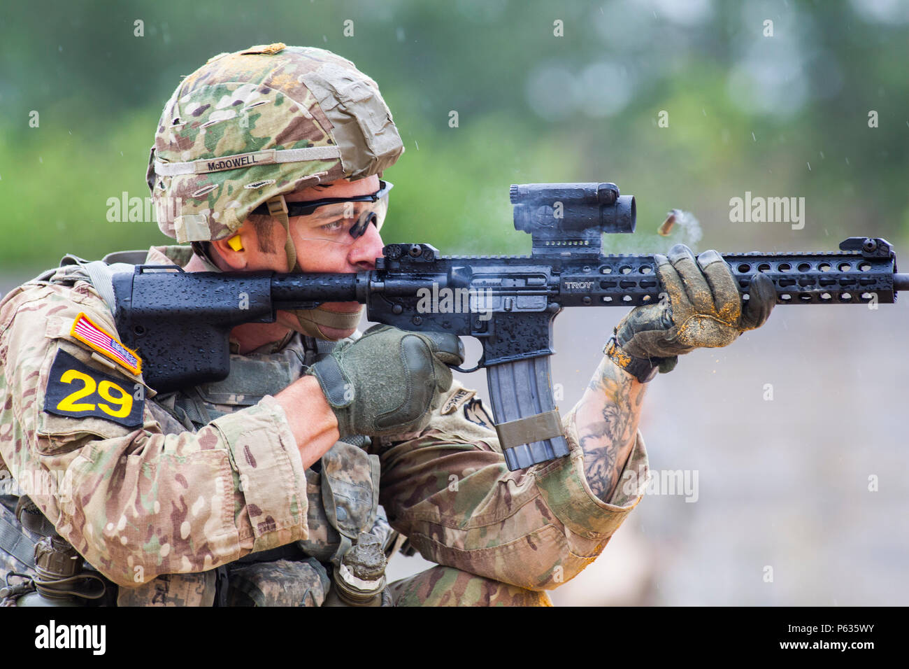 U.S. Army Ranger Staff Sgt. William McDowell, from U.S. Army Alaska ...