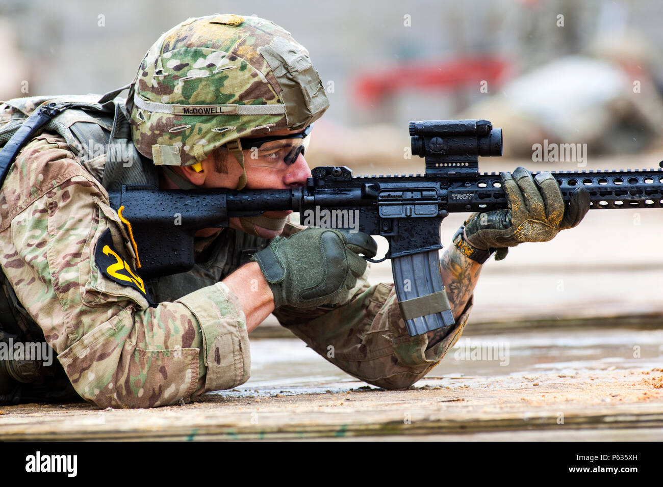 U.S. Army Ranger Staff Sgt. William McDowell, from U.S. Army Alaska ...