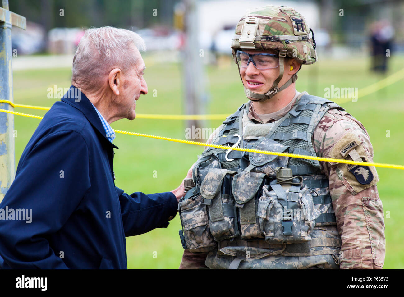 U.S. Army Ranger Capt. Michael White, from the 101st Airborne Division ...