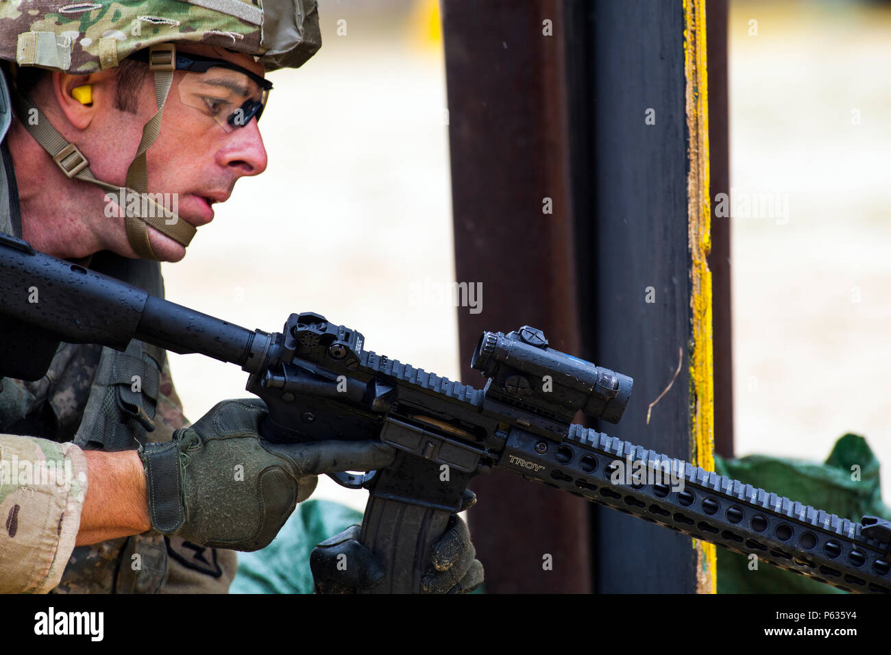 U.S. Army Ranger Staff Sgt. William McDowell, from U.S. Army Alaska ...