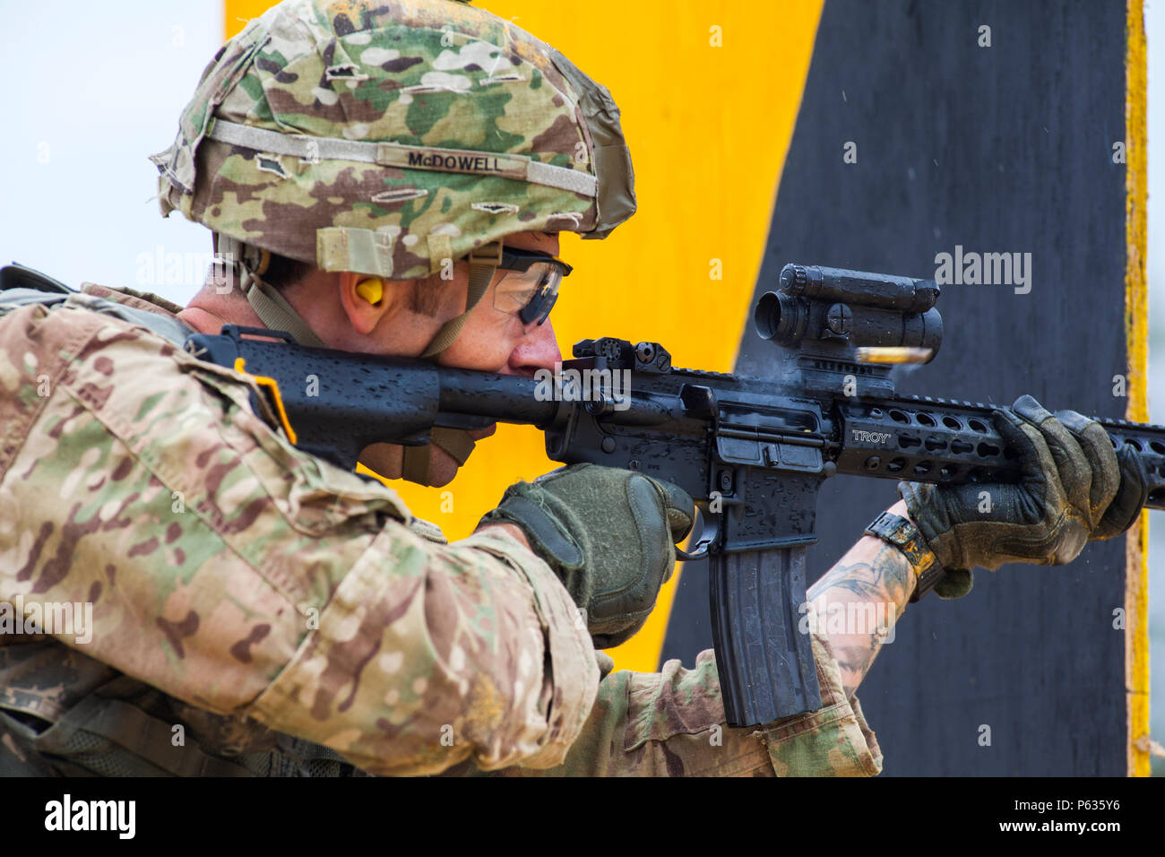U.S. Army Ranger Staff Sgt. William McDowell, from U.S. Army Alaska ...