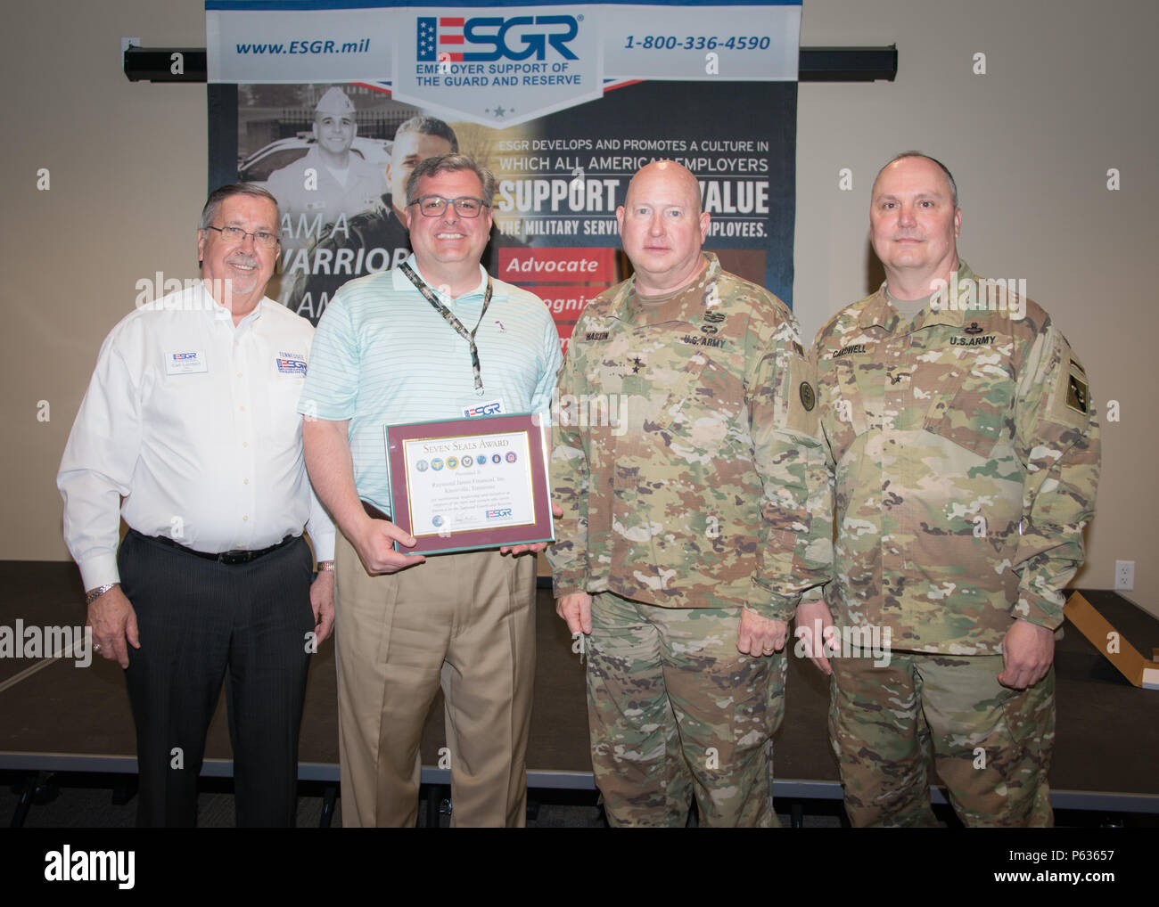 (Left to right) Carl Lambert, of the Tennessee Employer Support of the ...