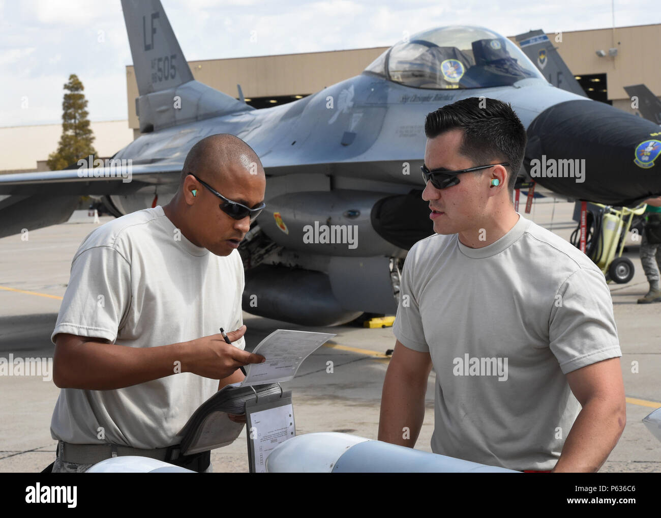 Tech. Sgt. Mark Nash (left) and Senior Airman Robert Satter (right ...