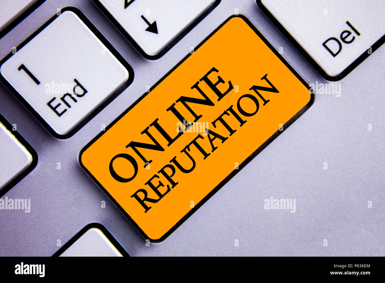 Conceptual hand writing showing Online Reputation. Business photo text ...