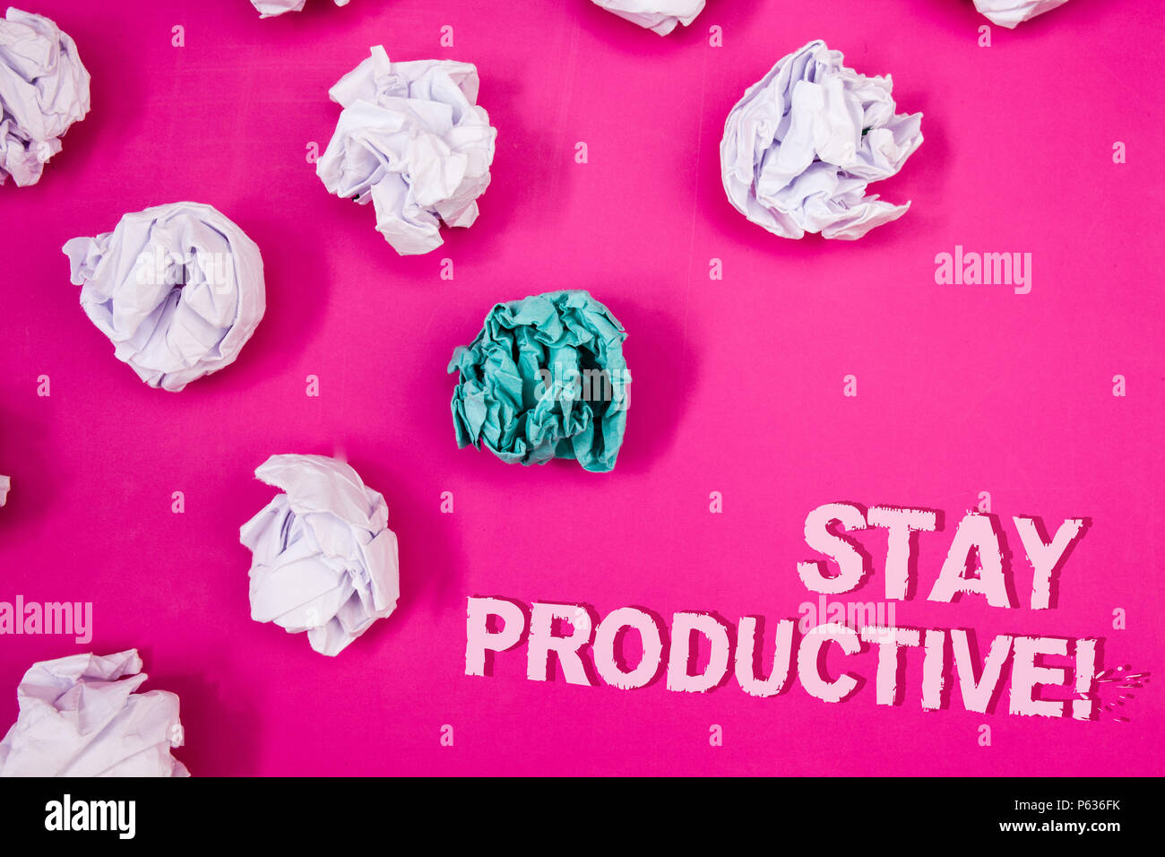 Text sign showing Stay Productive Motivational Call. Conceptual photo ...