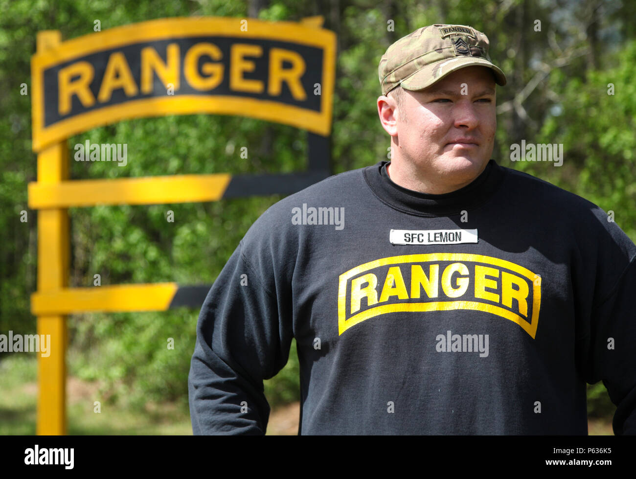 U.S. Army Sgt. 1st Class Robert Lemon, assigned to the 5th Ranger ...