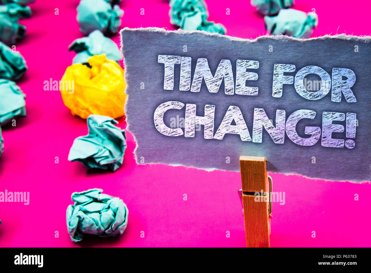 Writing note showing Time For Change Motivational Call. Business photo ...