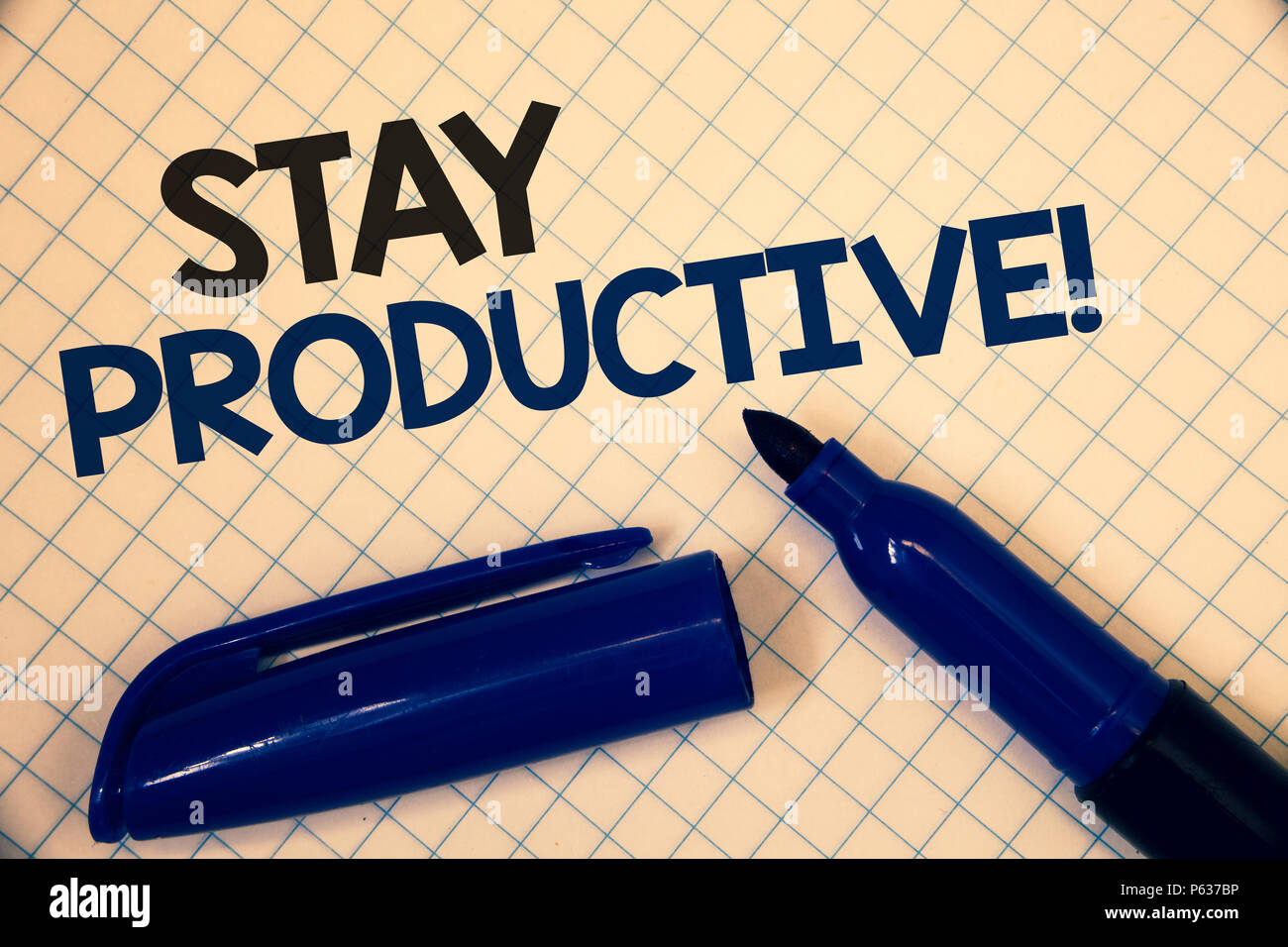 Handwriting text writing Stay Productive Motivational Call. Concept ...
