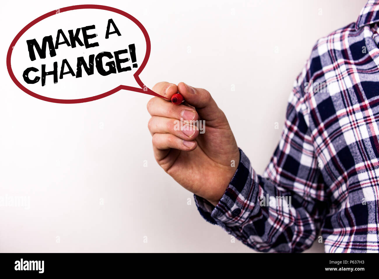 Text sign showing Make A Change Motivational Call. Conceptual photo New ...