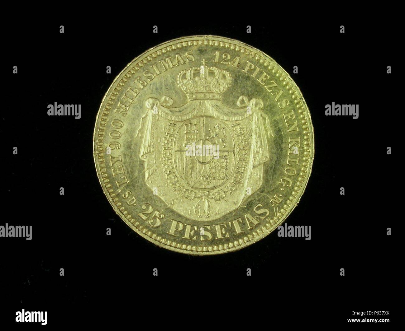 NUMISMATICA. MONEDA MODERNA. VENTICINCO PESETAS DE ORO, DE AMADEO I ...