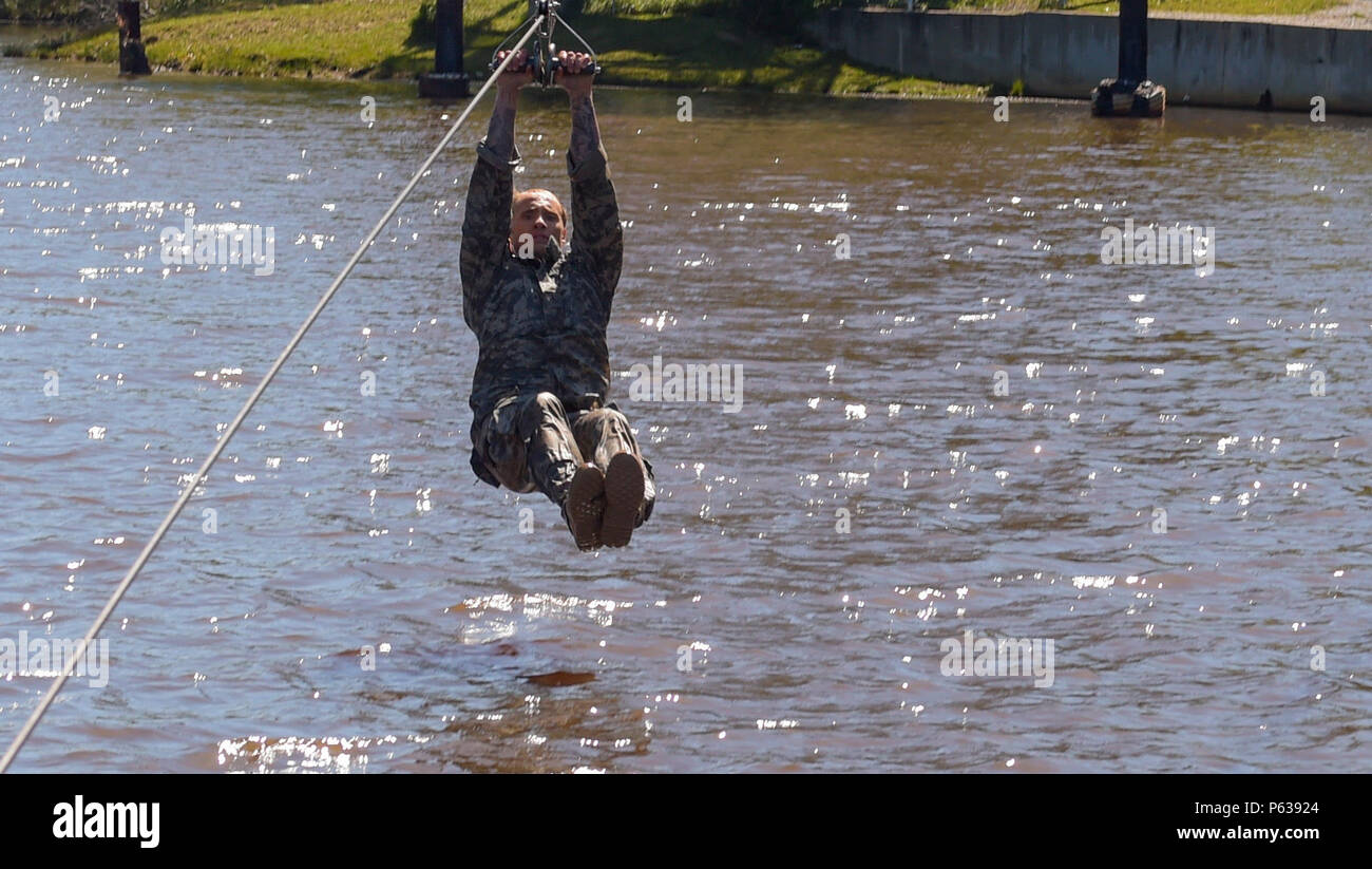U.S. Army Cpl. Scott Slater, 75th Ranger Regiment, zip lines into ...