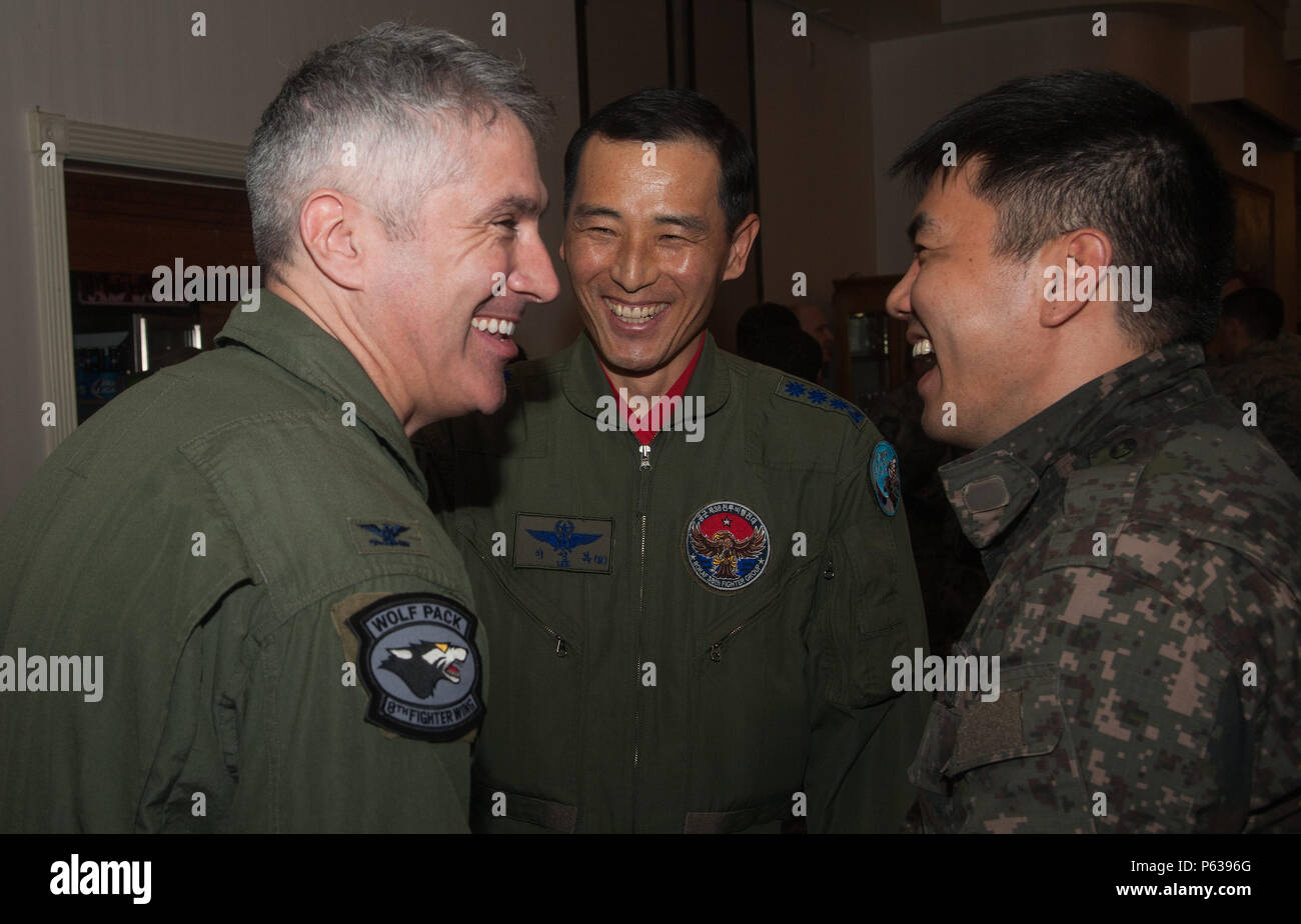 Col. Jeremy Sloane, 8th Fighter Wing commander, Col. Seong-Bok Lee ...