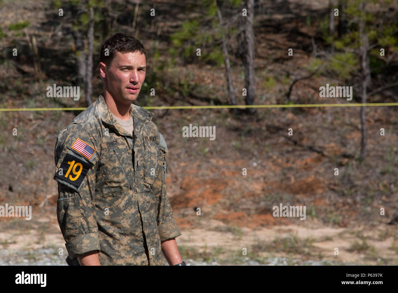 A U.S. Army Ranger navigates through an obstacle course during the Best ...