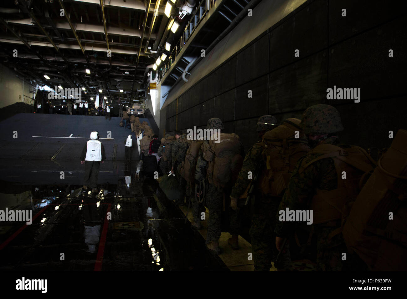 U.S. Marines with evacuation control center (ECC), Combat Logistics ...