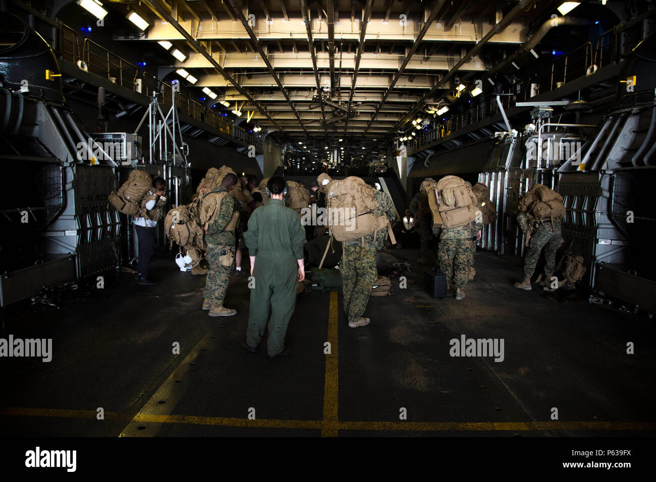 U.S. Marines with evacuation control center (ECC), Combat Logistics ...