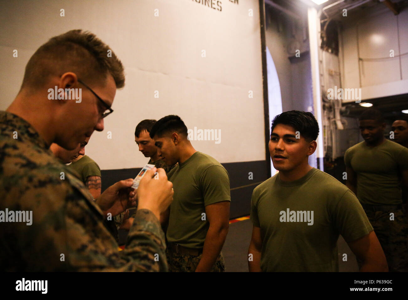 Marines with evacuation control center (ECC), Combat Logistics ...