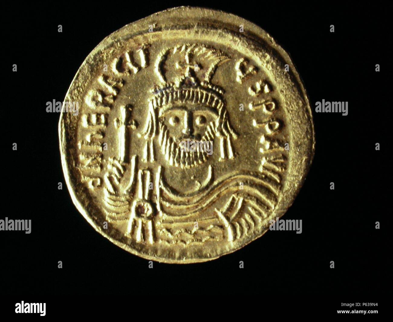 NUMISMATICA.MONEDA BIZANTINA. SOLIDUS DE ORO, DE HERACLIO. ANVERSO ...