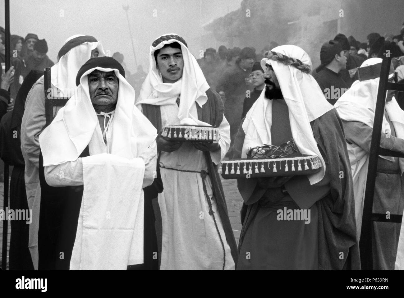 PRIESTS walking with CATHOLIC ANDA (religious float) of JESUS CHRIST in ...
