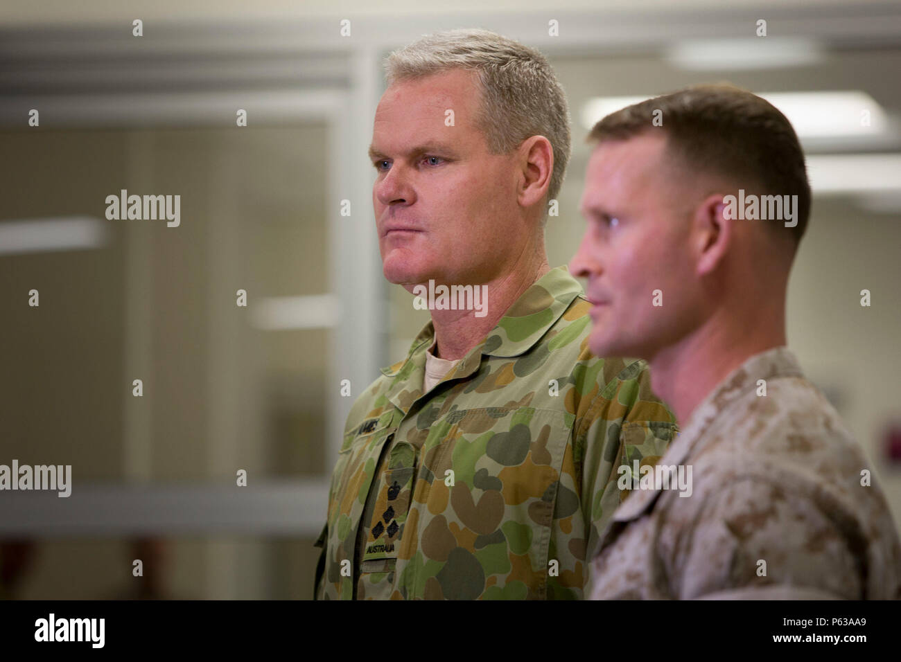 Australian Army officer Brigadier Ben James, left), AM, DSM, Commander ...