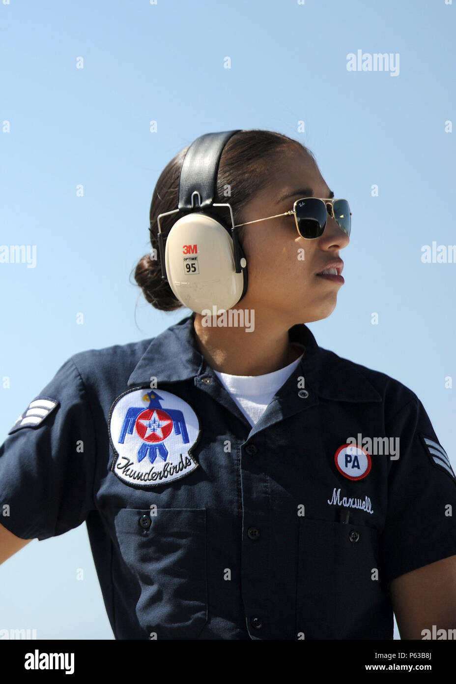 U.S Air Force Senior Airman Rachel Maxwell, a broadcaster journalist ...