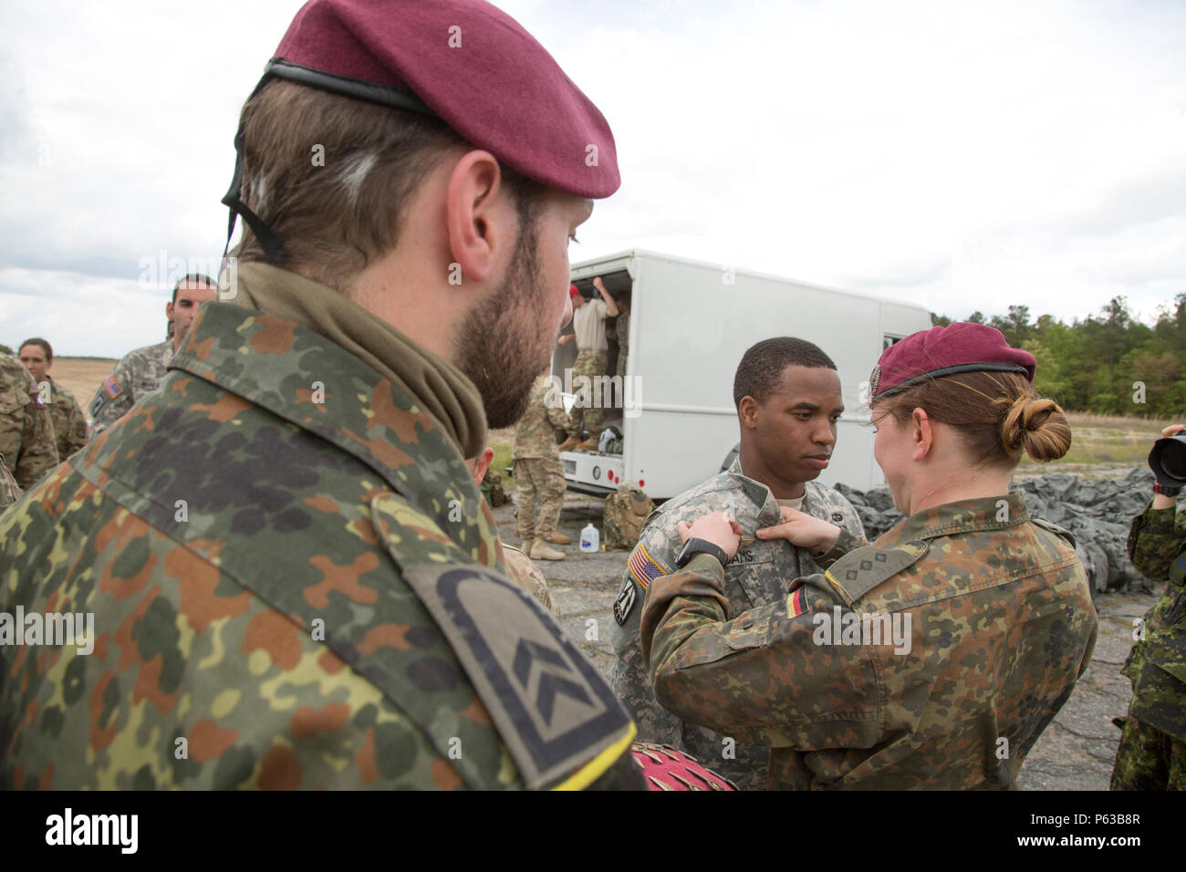 U.S. Army paratroopers receive German jump wings after airborne ...