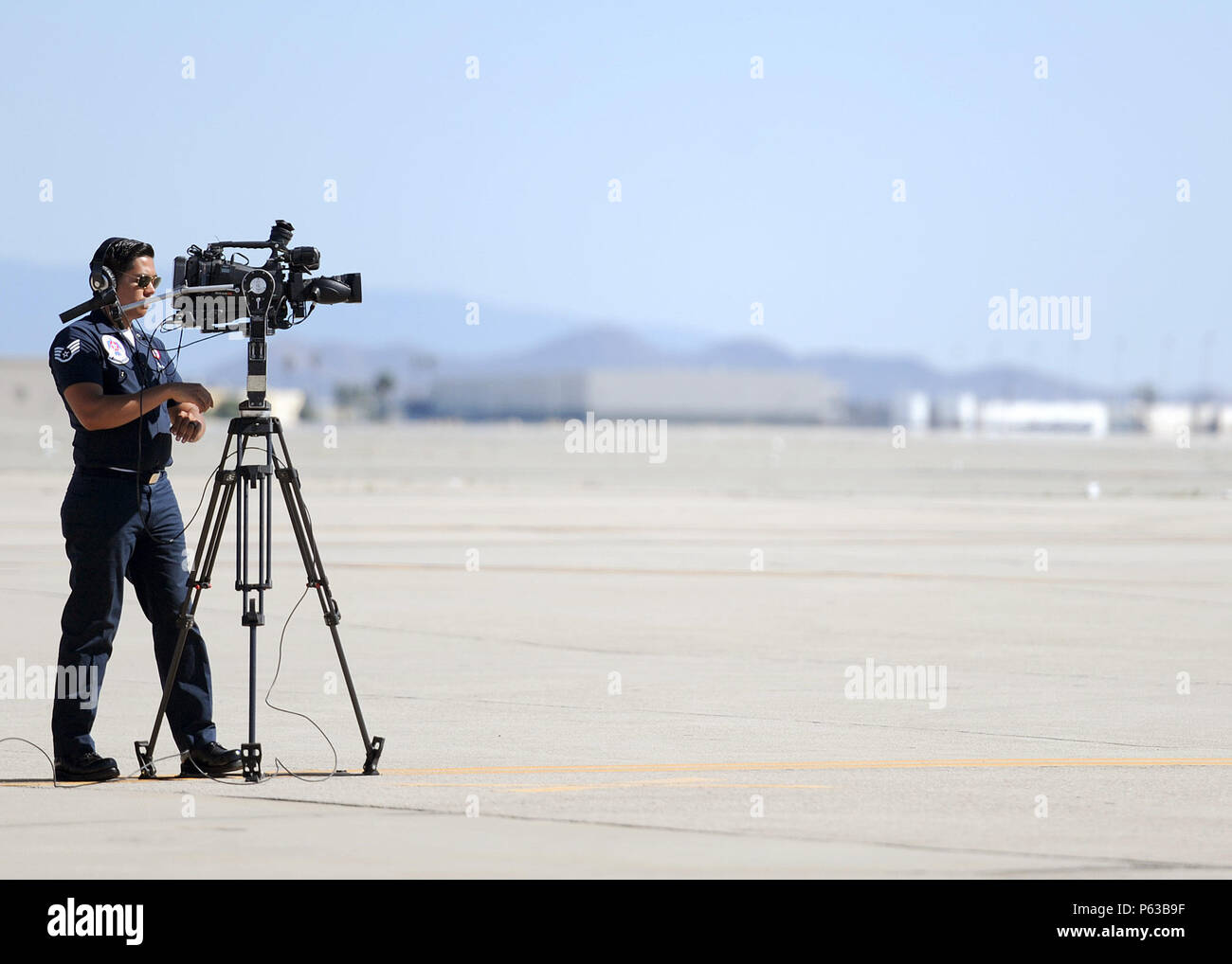 U.S. Air Force Staff Sgt. Matthew Gips, a videographer for the U.S. Air ...
