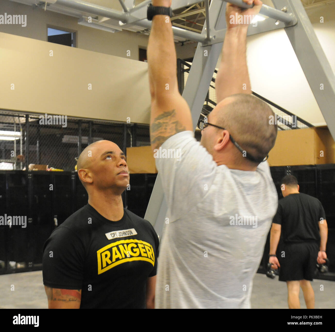 FORT BLISS, TEXAS – Air Force Capt. Ralph Johnson counts pull-ups April ...