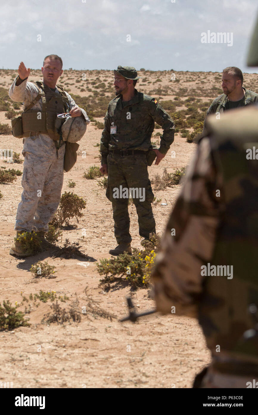 Marine Staff Sgt. Blair Johnson, training chief and squad leader with ...