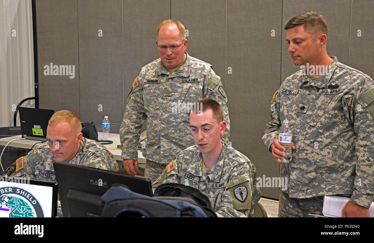 The Indiana National Guard Computer Network Defense Team (L-R: Staff ...