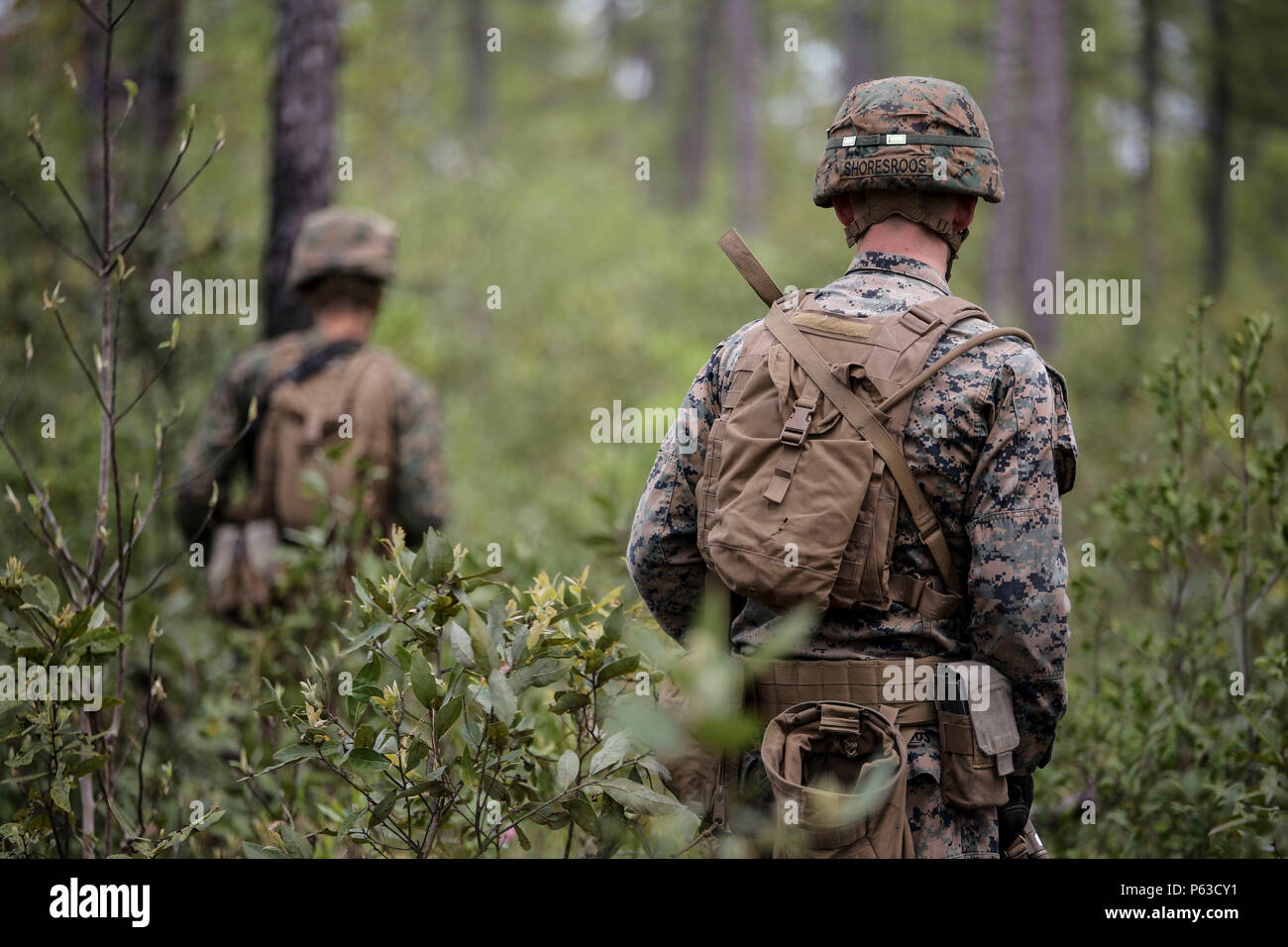 Marines with Lima Company, 3rd Battalion, 8th Marine Regiment, conduct ...