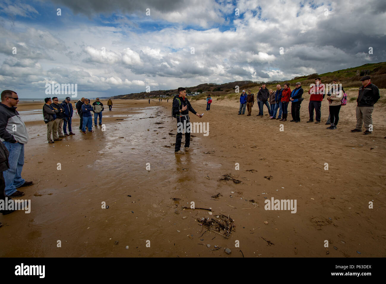 NORMANDY, France – April 4, 2016. Acting as infantryman 1st Lt. Jimmie ...