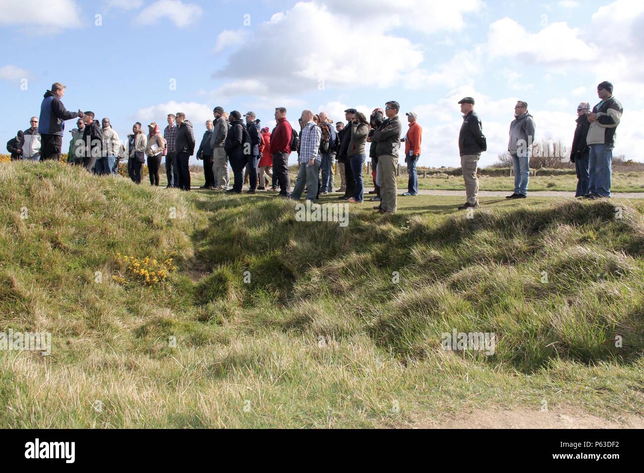 NORMANDY, France – Atop a bomb crater on Pointe du hoc, staff ride ...