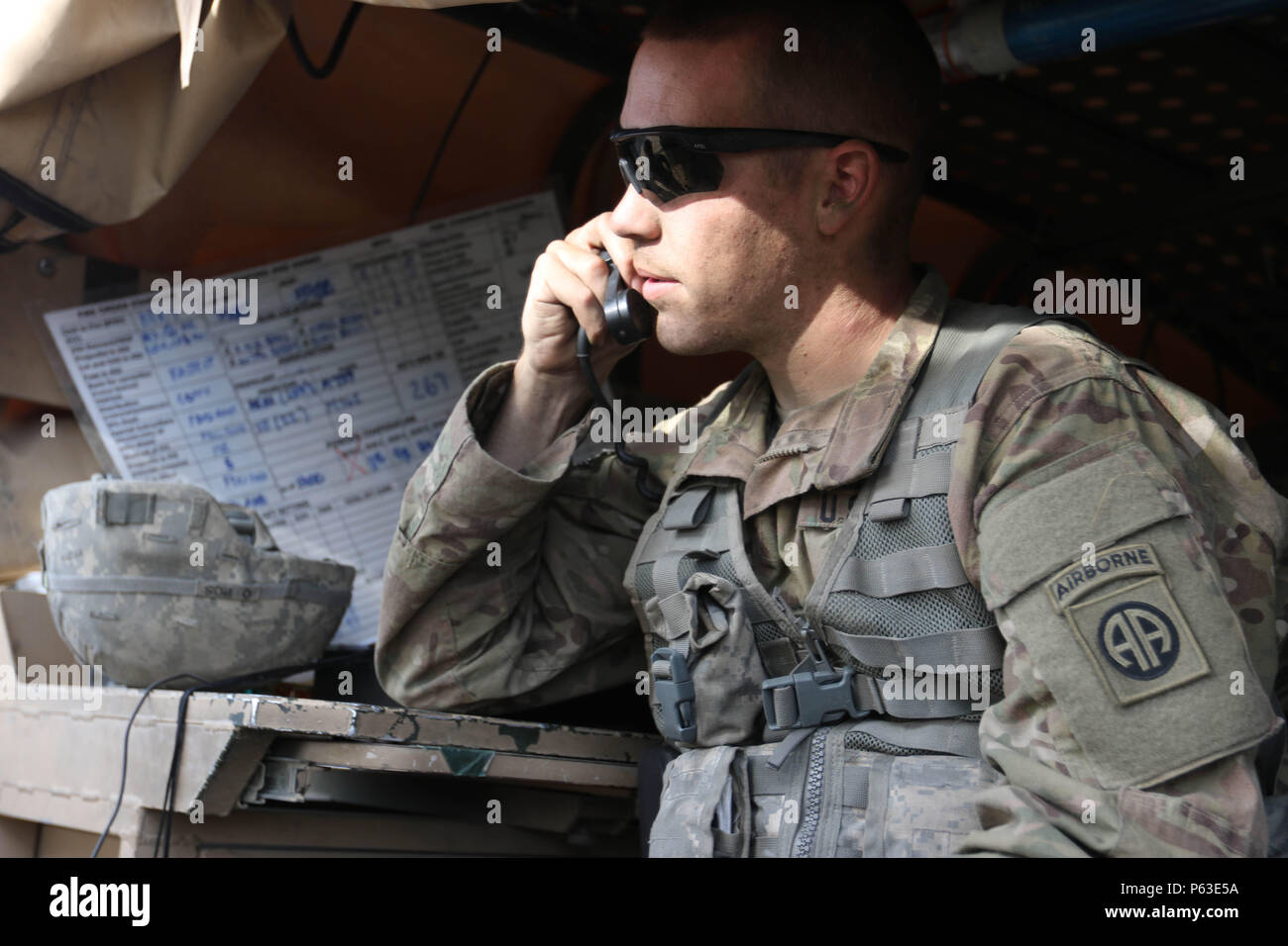 A Fire Dircetion Center Operator, assigned to 1st Battalion, 319th ...