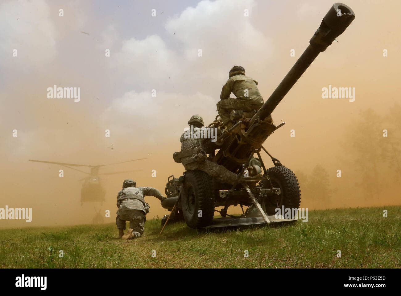 Airborne Artillerymen, assigned to 1st Battalion, 319th Airborne Field Artillery Regiment, 82nd ...