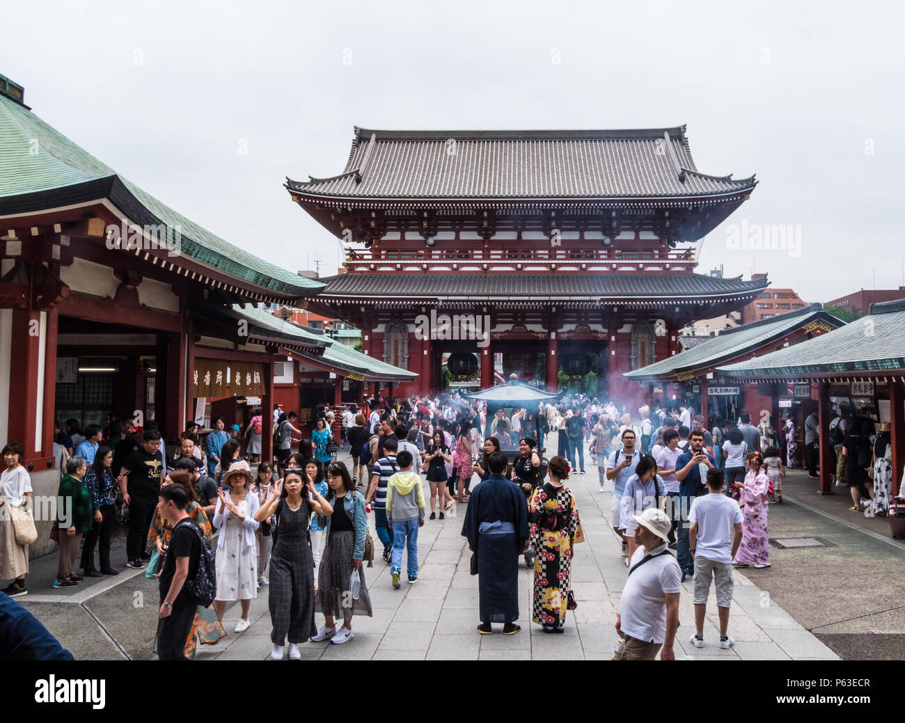 Most famous temple in Tokyo - The Senso-Ji Temple in Asakusa - TOKYO / JAPAN - JUNE 12, 2018 ...