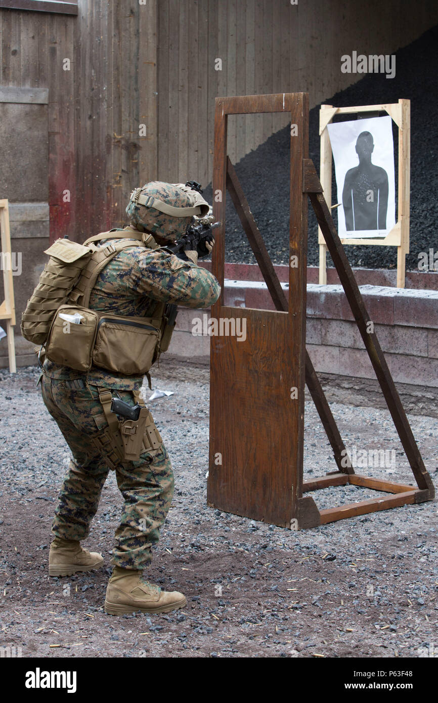U.S. Marine Corps Staff Sgt. T.J. Cothran, a platoon sergeant with ...