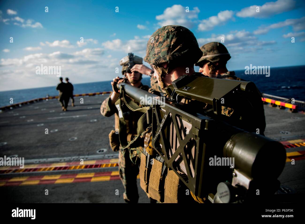 U.S. Marines with Medium Marine Tiltrotor Squadron 264, 22nd Marine ...