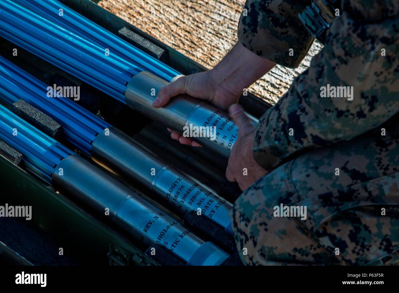 U.S. Marines with Medium Marine Tiltrotor Squadron 264, 22nd Marine ...