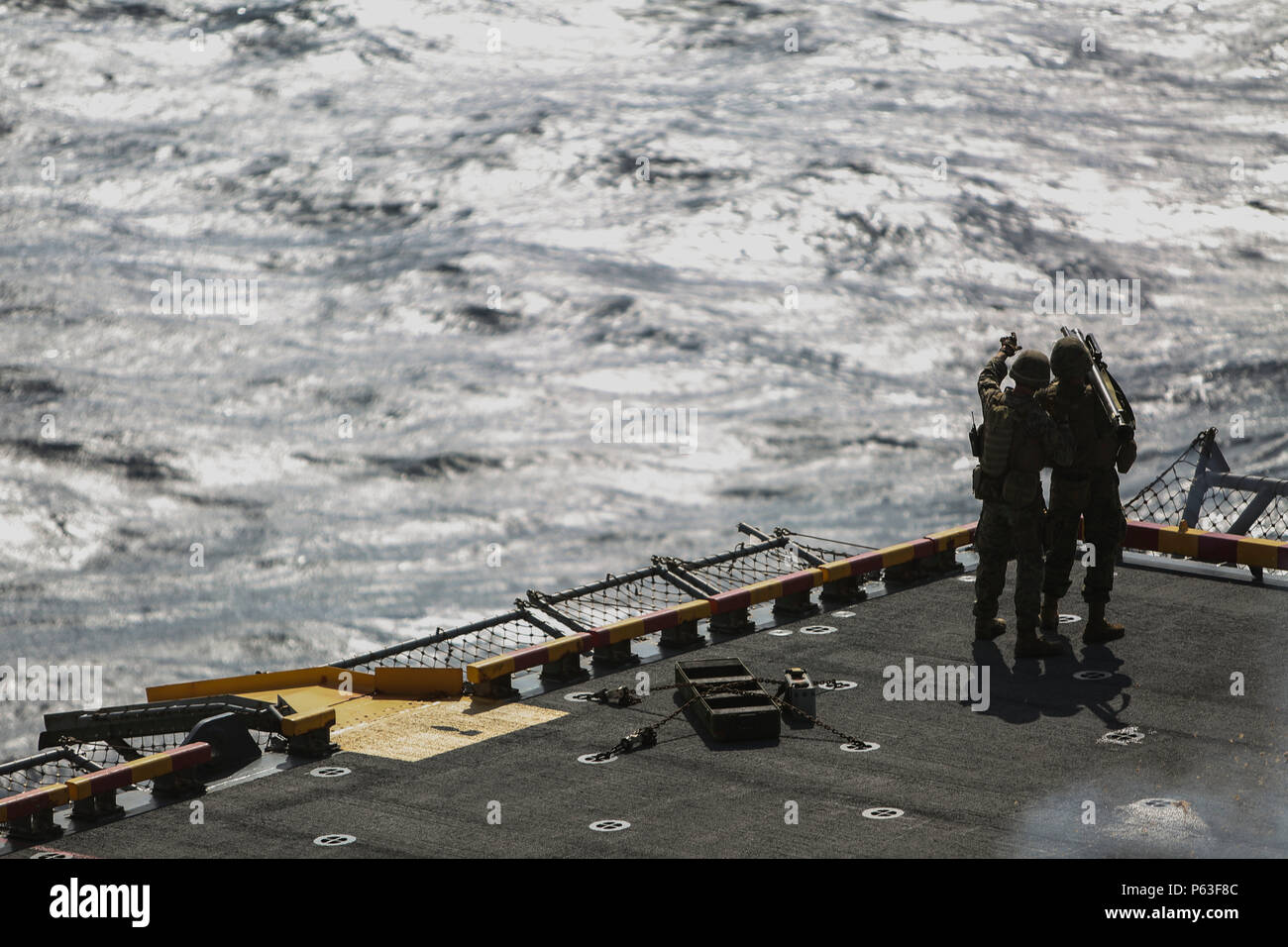 U.S. Marines with Low Altitude Air Defense platoon, VMM-264, 22nd ...