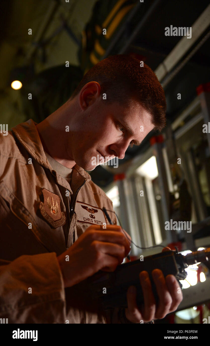 U.S. Air Force 1st Lieutenant Christopher Reith, a pilot with the 37th ...