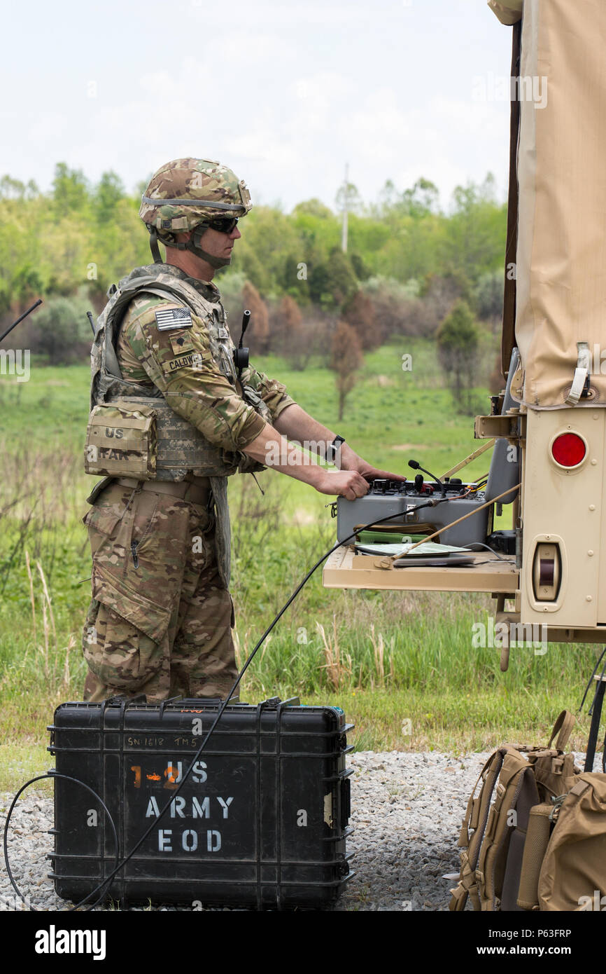 U.S. Army Spc. Lauren Caldwell, assigned to the 722nd Ordnance Company ...