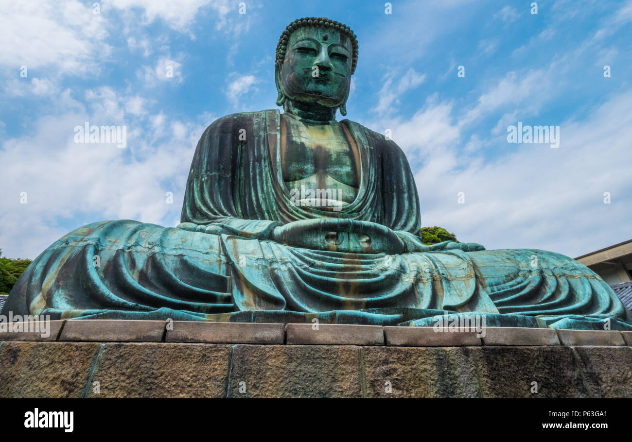World famous Daibutsu Buddha - the Great Buddha Statue in Kamakura ...