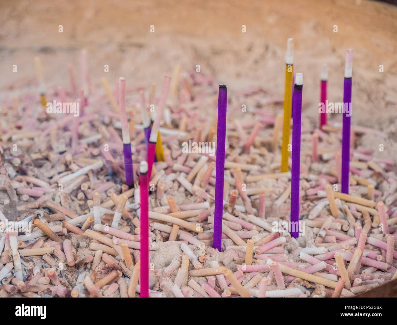Religious incense sticks at a Japanese Temple - TOKYO / JAPAN - JUNE 12 ...