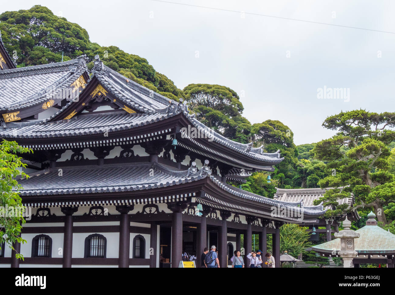Famous Hase Dera Temple in Kamakura Japan - TOKYO / JAPAN - JUNE 12 ...