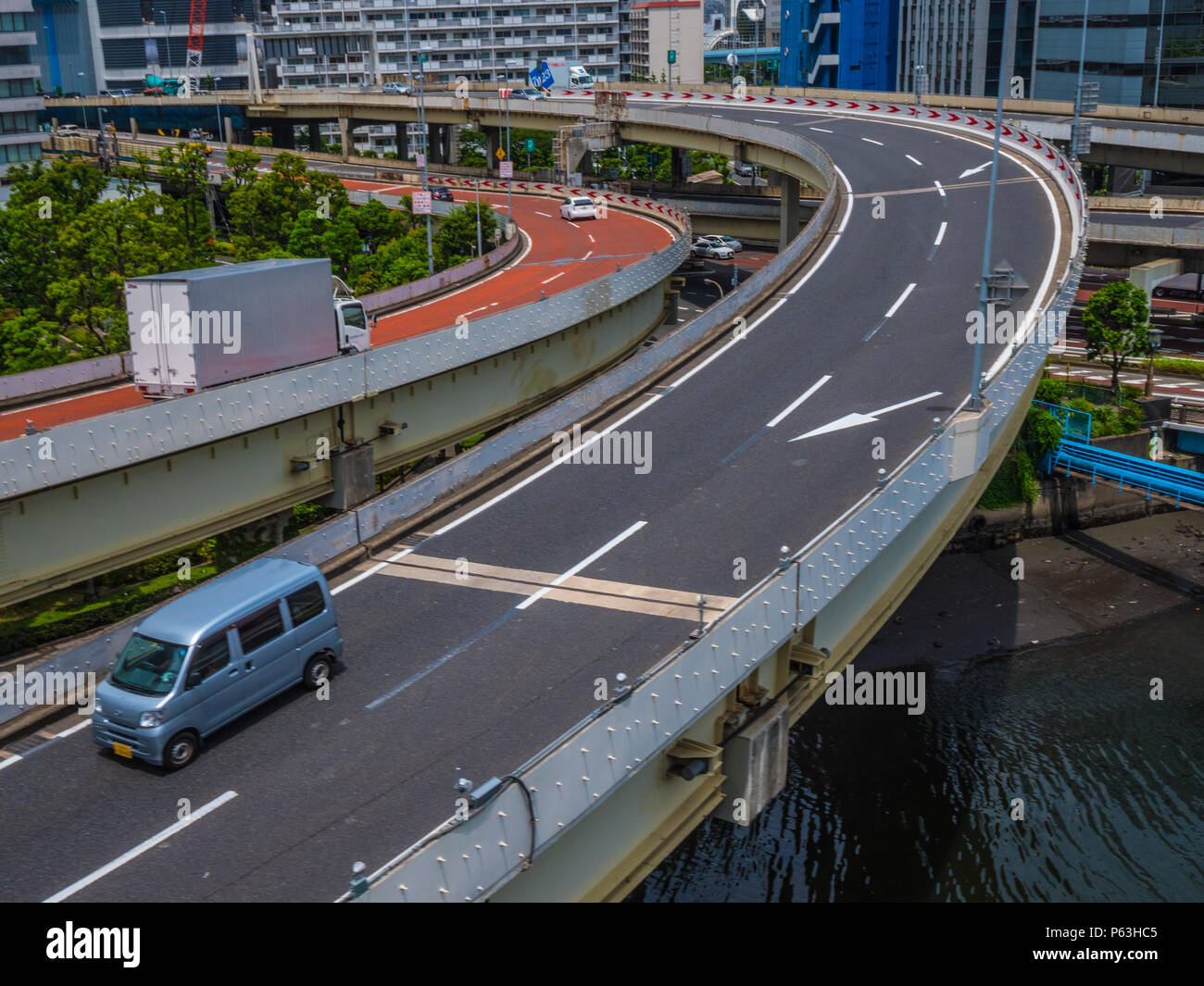 Multi level streets in the city of Tokyo - TOKYO / JAPAN - JUNE 12 ...