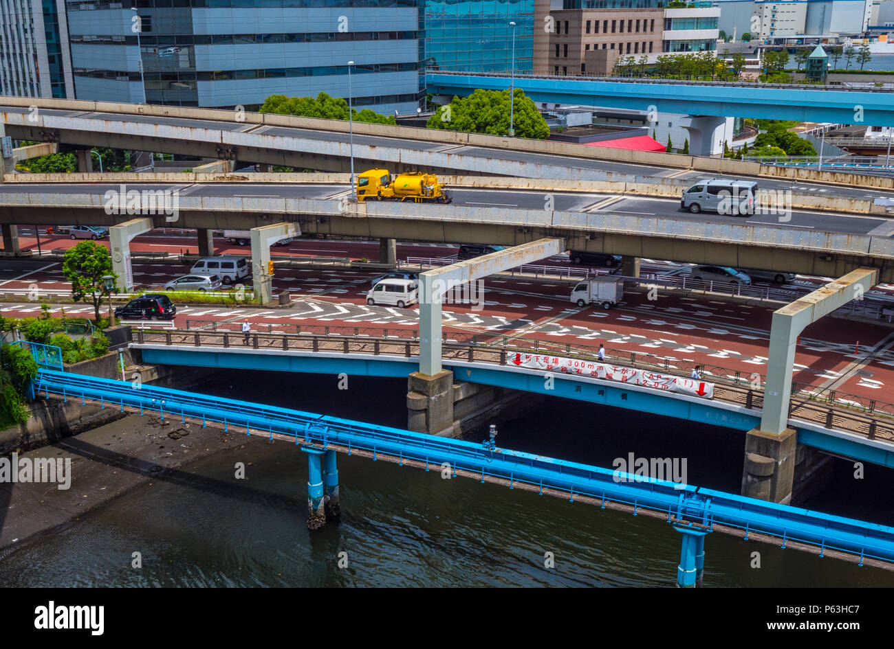 Multi level streets in the city of Tokyo - TOKYO / JAPAN - JUNE 12 ...